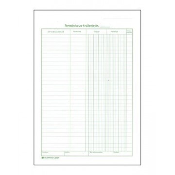 I-3/a Temeljnica za knjiženje A4, 100 listova