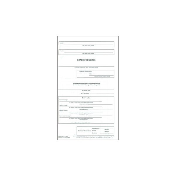 VII-8/ncr Otkupni blok 14,5x10,3mm, 3x50 listova